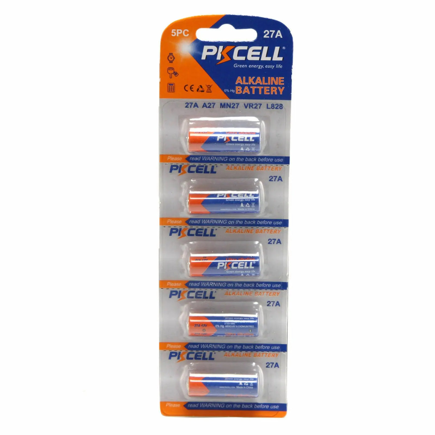 23A 12V or 27A MN27 12V PKCELL Alkaline 12V Battery — JUST BATTERIES ...