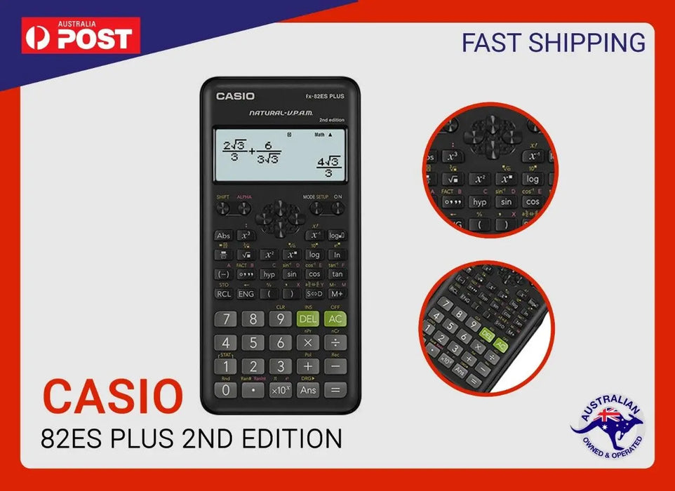 BRAND NEW GENUINE Casio FX82AU / ES PLUS Scientific — JUST BATTERIES ...