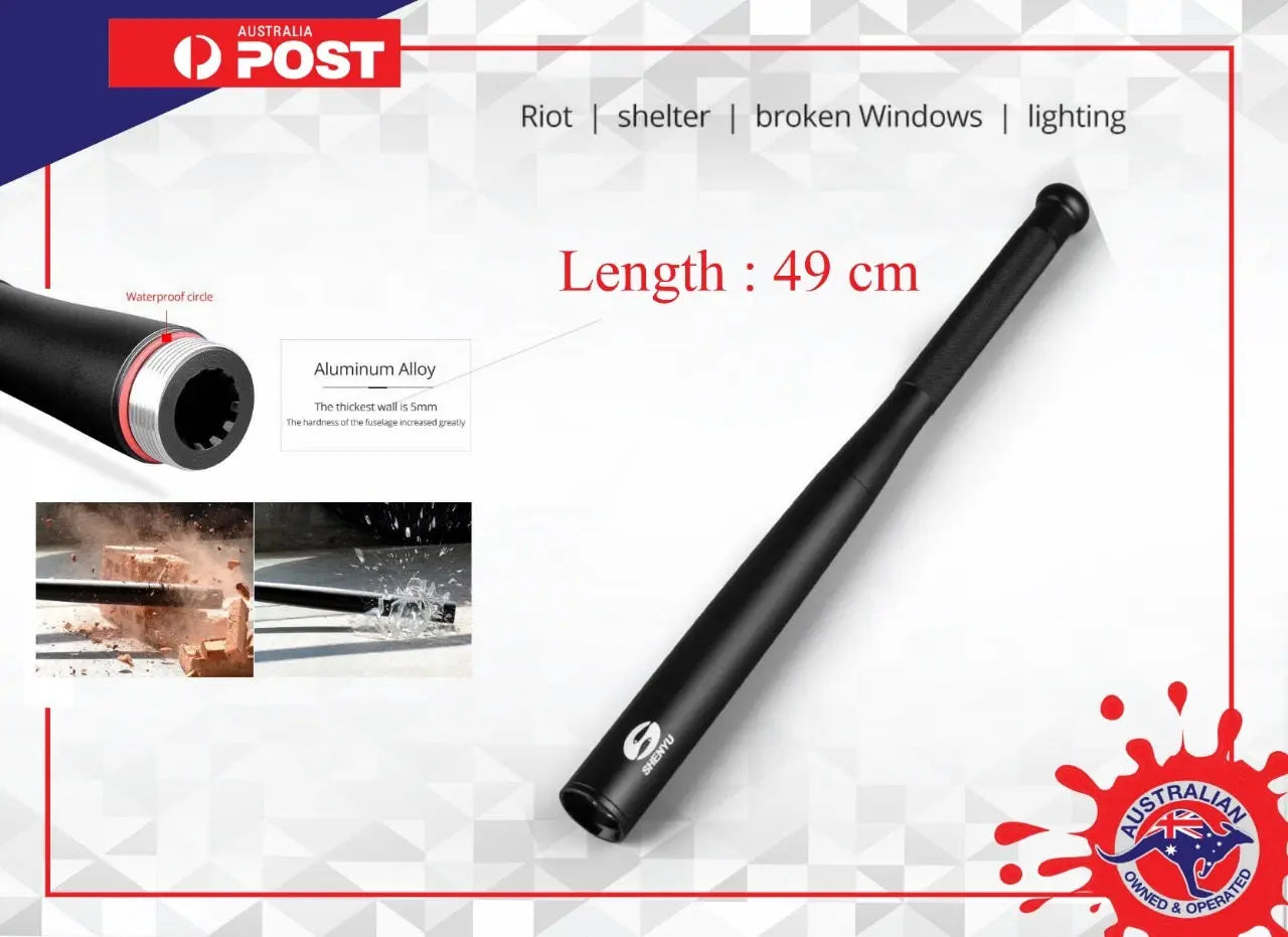 Baseball Bat Flashlight Bright Torch Emergency Security — JUST ...