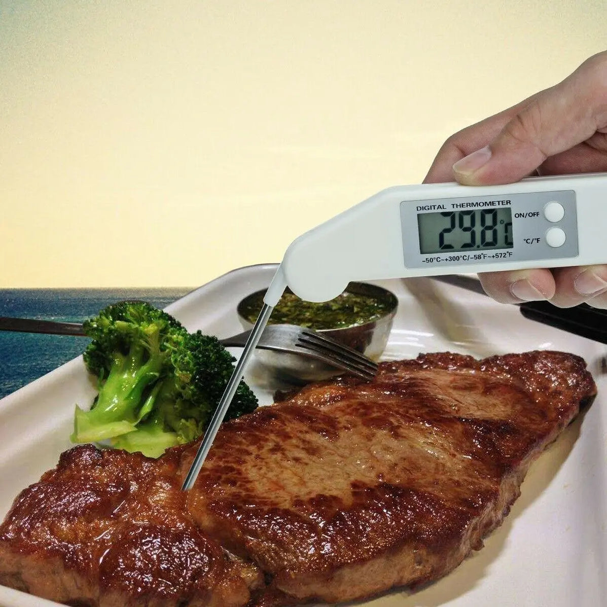 Digital COOKING FOOD MEAT KITCHEN THERMOMETER MEAT — JUST BATTERIES ...