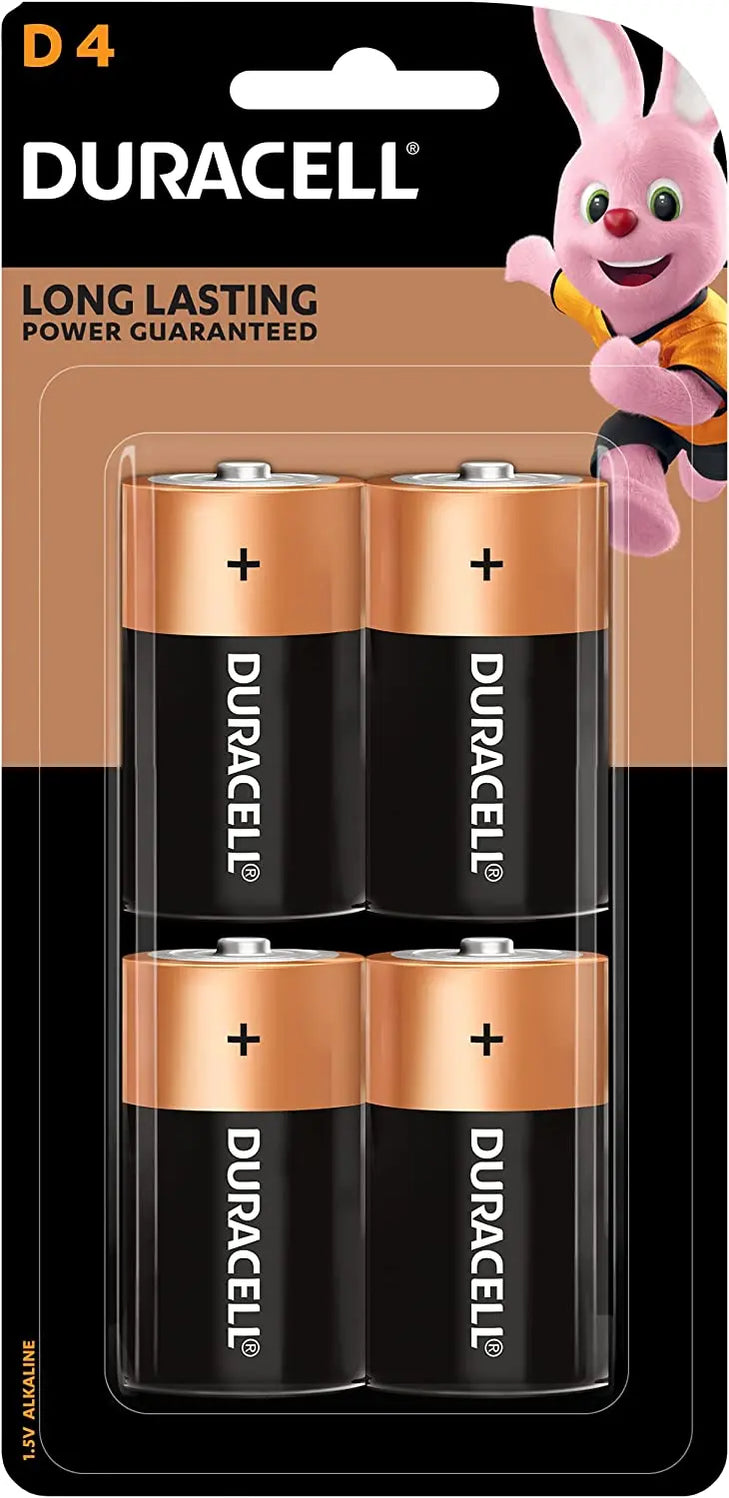 Duracell 1.5V D Alkaline Battery (Pack of 4) TYPE — JUST BATTERIES ...