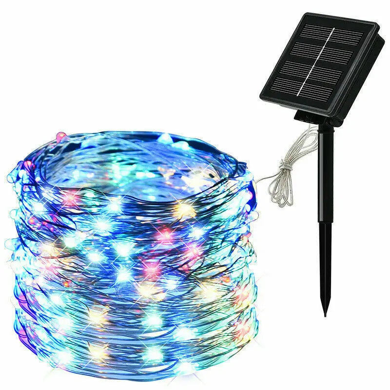 Solar String Lights Copper Wire RGB/Cool/Warm Garden — JUST BATTERIES ...
