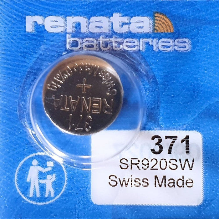 RENATA 371 SR920SW Watch Battery | Swiss Made Silver Oxide 1.55V — JUST ...
