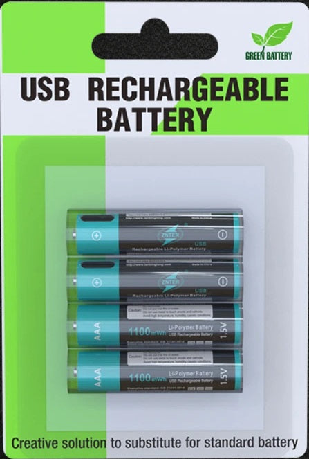 TIPSUN AAA LITHIUM Micro USB rechargeable BATTERY — JUST BATTERIES ...
